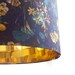 Blue Floral Lampshade, Gold Interior, Cotton Patterned Light Shade - Etsy