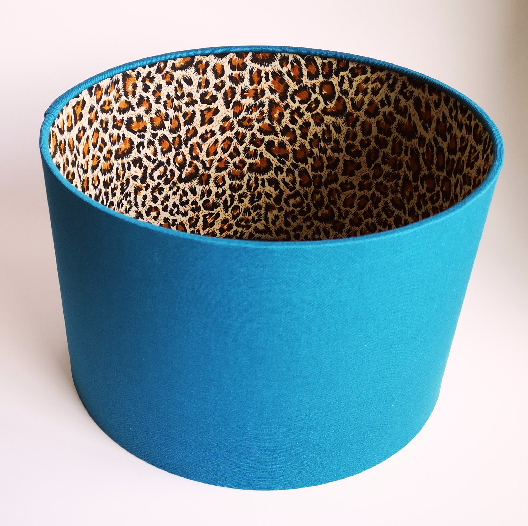 Teal Blue Lamp Shade Leopard Print Lampshades Lampshades - Etsy