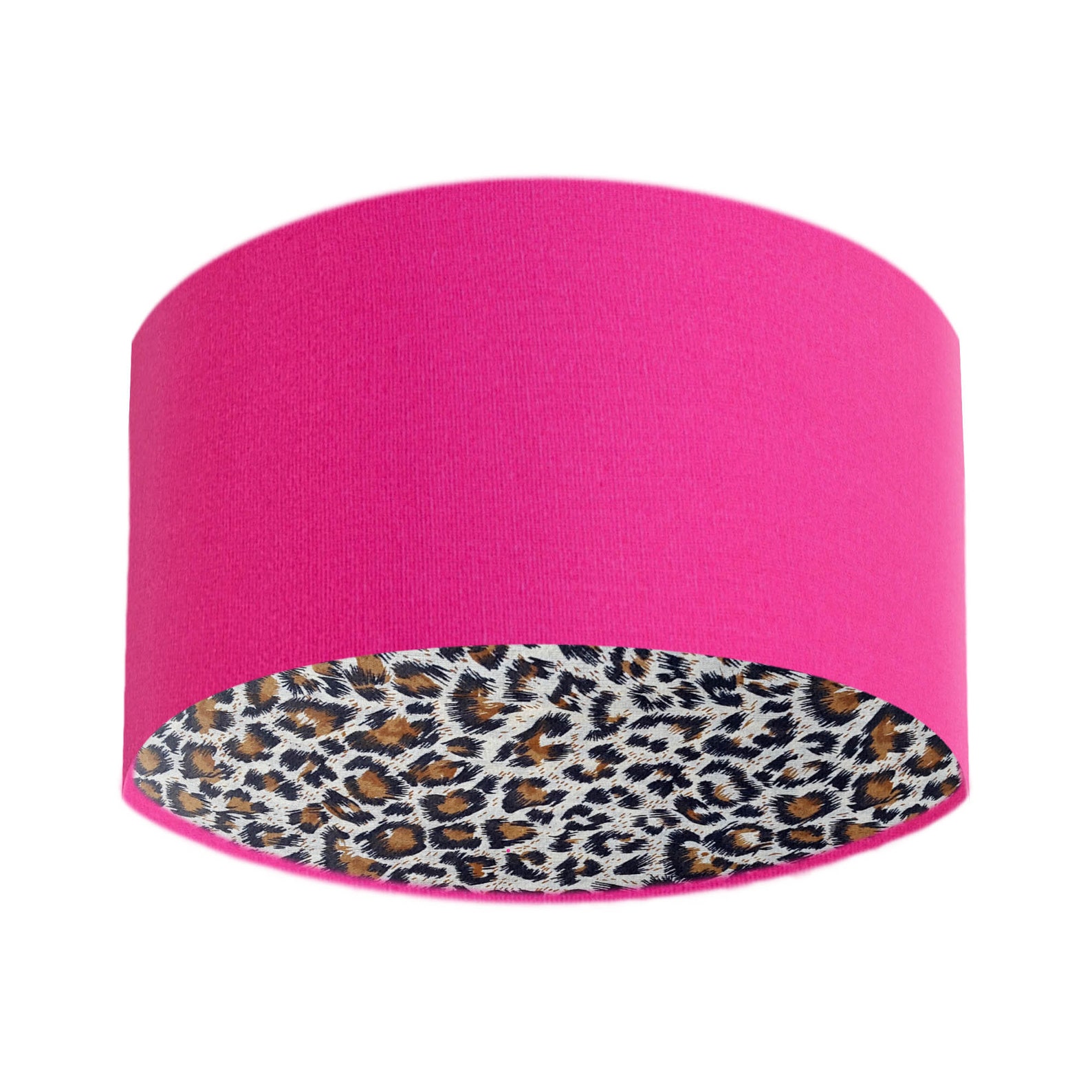 Hot Pink Velvet Lamp Shade With Leopard Print Lining - Etsy