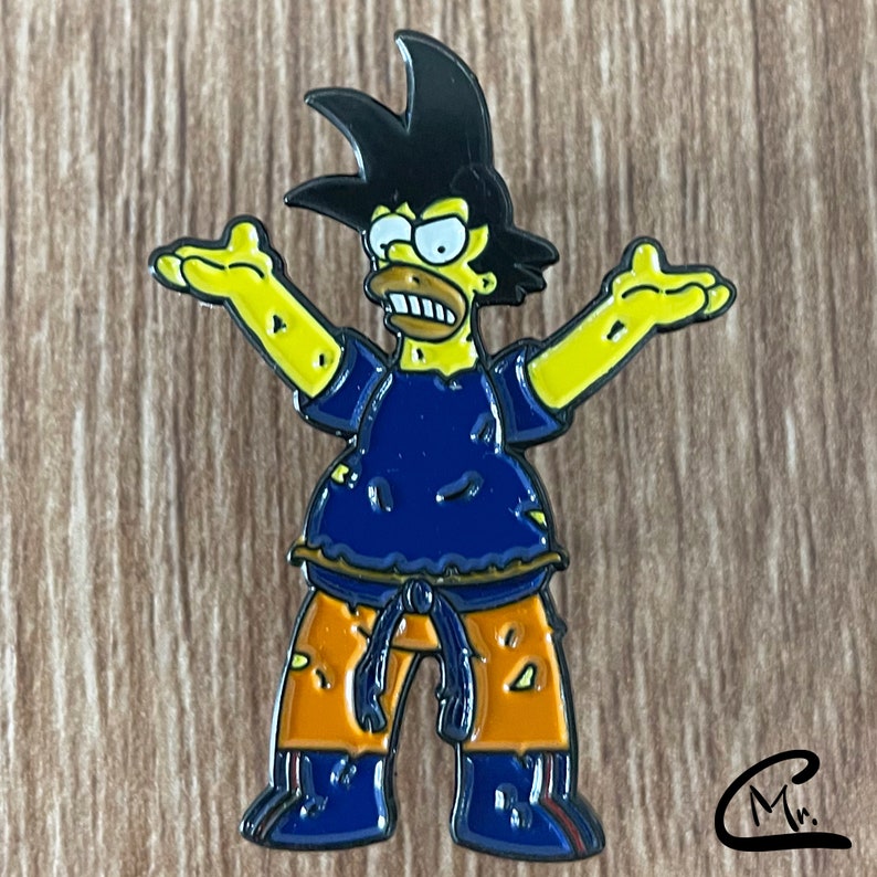 Homer X Goku Spirit Bomb Enamel Pin Dragonball Z X the Simpsons Anime ...