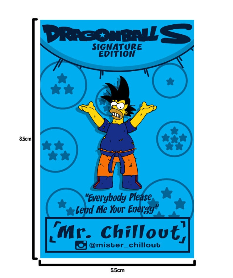 Homer X Goku Dragonball Z X the Simpsons Mashup Spirit - Etsy Canada