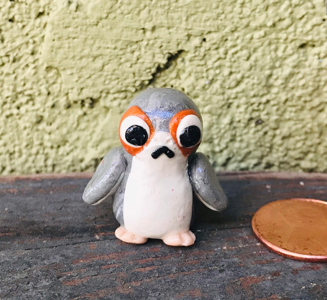 Star Wars Porg Inspired Hand Sculpted Figure/star Wars Polymer Clay ...