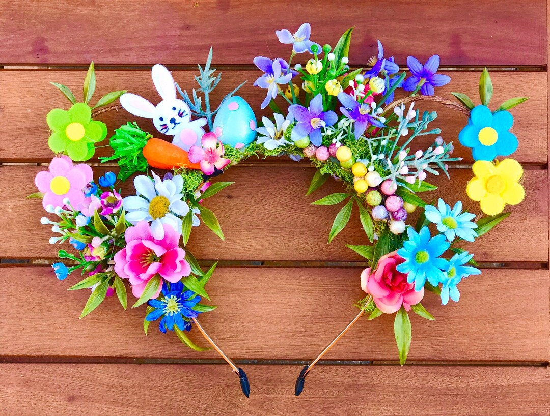 Easter Bunny Inspired Mickey Ears/ Peter Cottontail Mickey Ears/flower ...