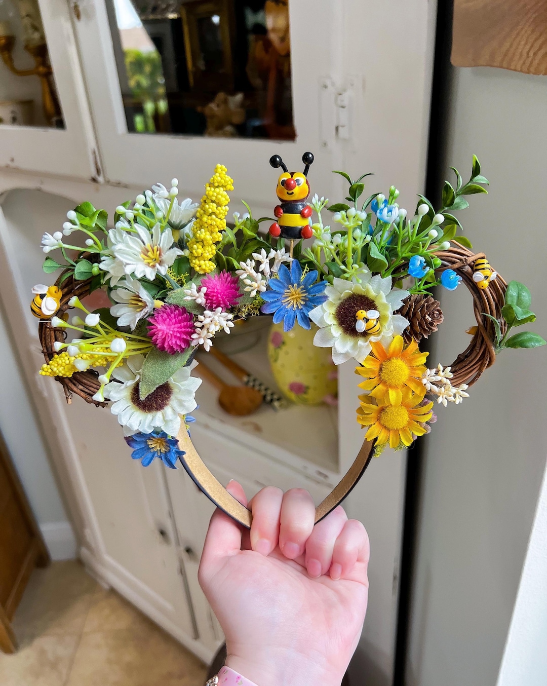 Spike the Bee Inspired Floral Mickey Ears/ Spike the Bee Inspired Ears ...
