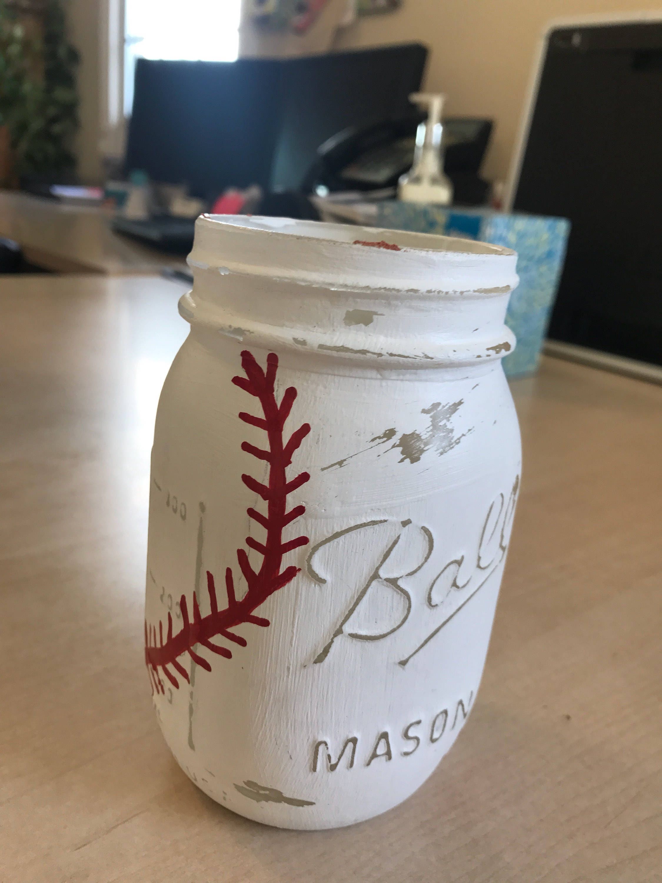 Baseball Mason Jar Baseball Coach Gift Baseball Team Gift Baseball Home ...