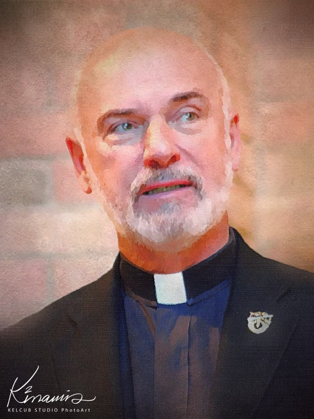 Father John Corapi Fr. Print From Original Oil Process RARE Retro Circa ...