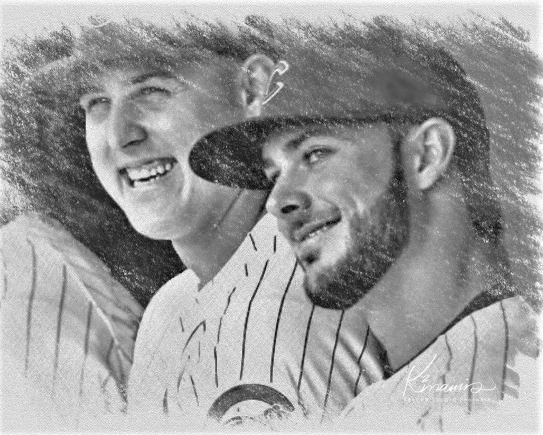 Bryzzo Chicago Cubs Art Print: Anthony Rizzo & Kris Bryant - Etsy