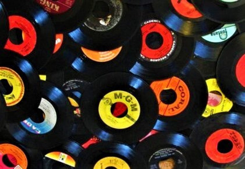 Craft Lot of 15 Vinyl 7" Records FOR CRAFTS 45rpm Jukebox Discs 45s ...