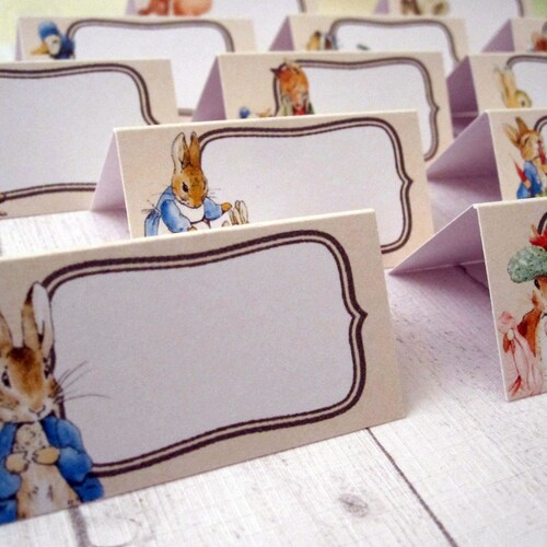 Peter Rabbit Place Cards baby Shower Wedding Birthday Place - Etsy