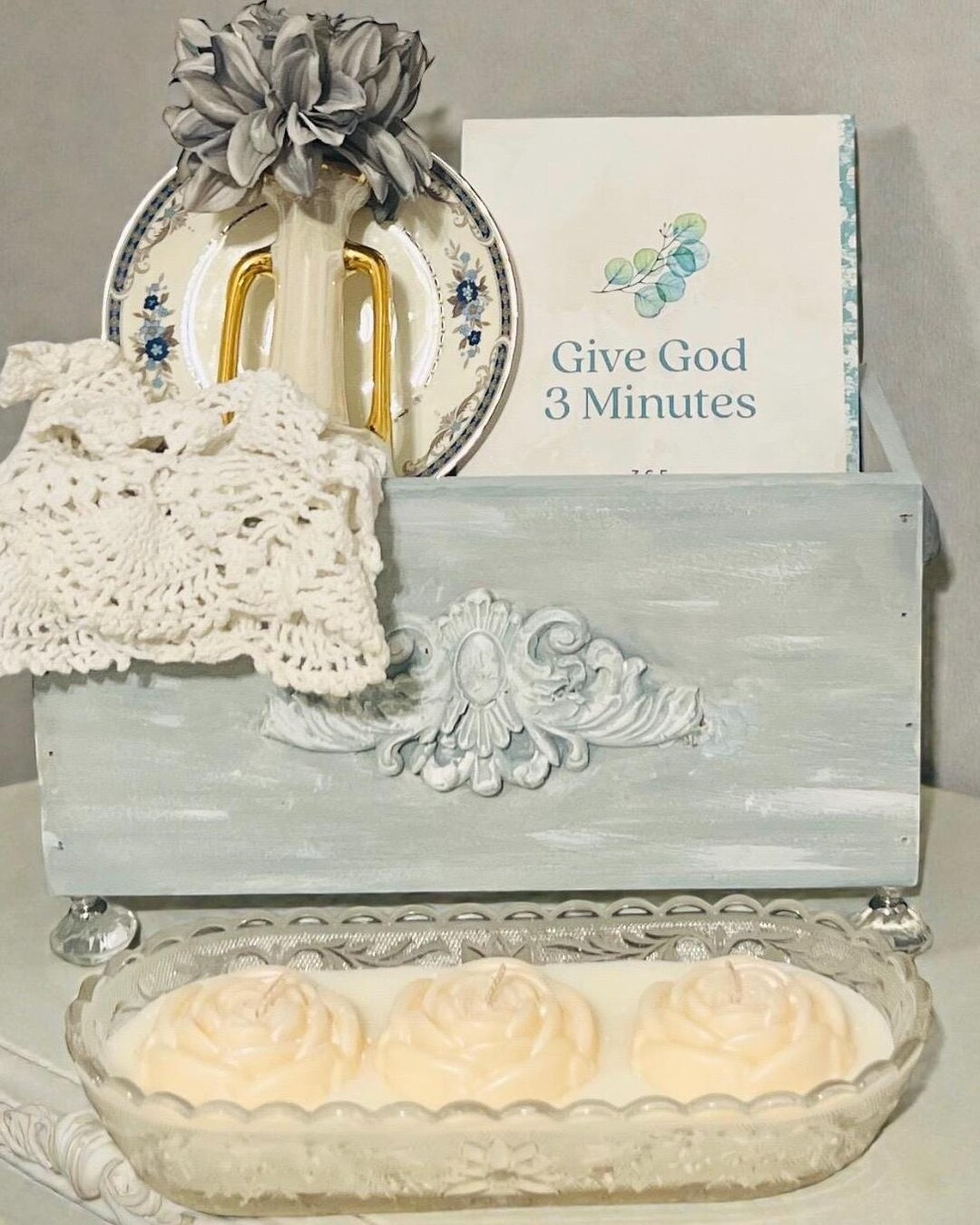 Vintage Vignette Decor/gift Basket - Etsy