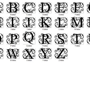 Decorative Letter Monogram Metal Wall Art - Etsy