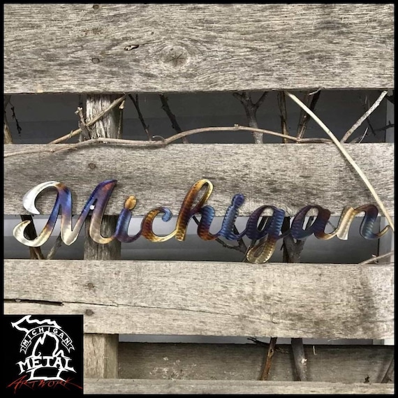 Michigan Metal Wall Art | Etsy