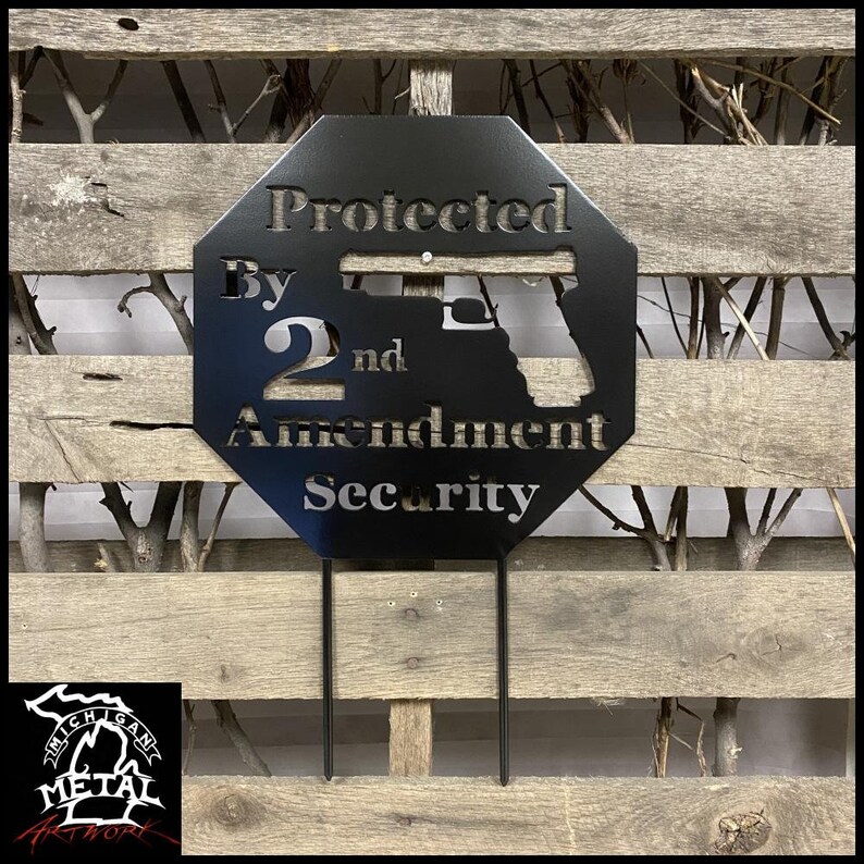 Protected by 2nd Amendment Metal Wall Art Sign - Etsy