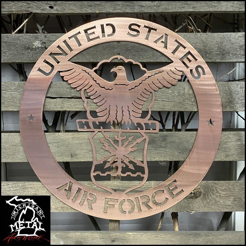 United States Air Force Metal Wall Art Logo - Etsy