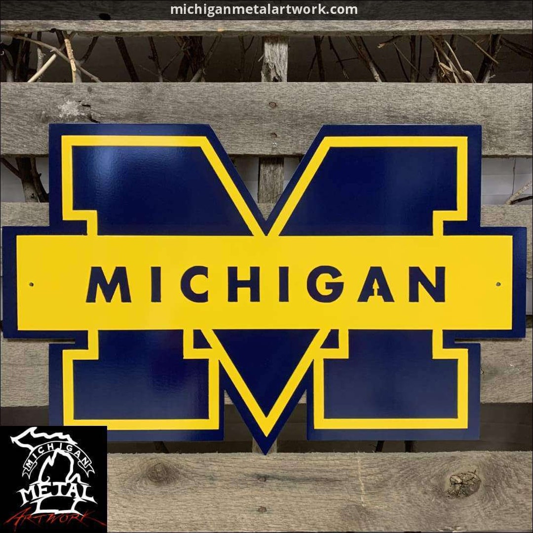Michigan Wolverines 2 Piece Metal Wall Art - Etsy