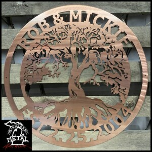 Tree of Life Monogram Metal Wall Art - Etsy