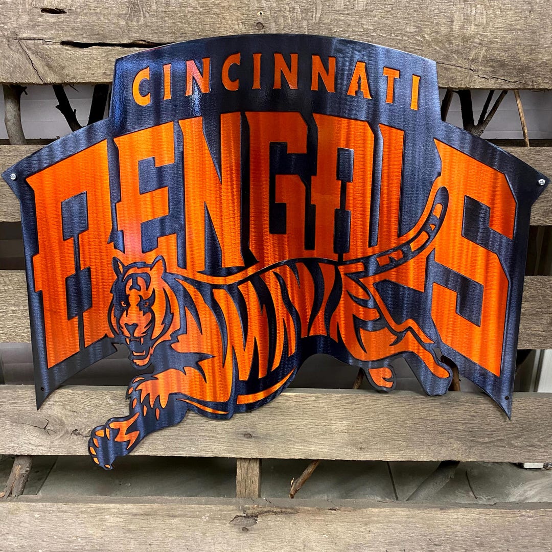 Cincinnati Bengals (2 Piece) Metal Wall Art - Etsy