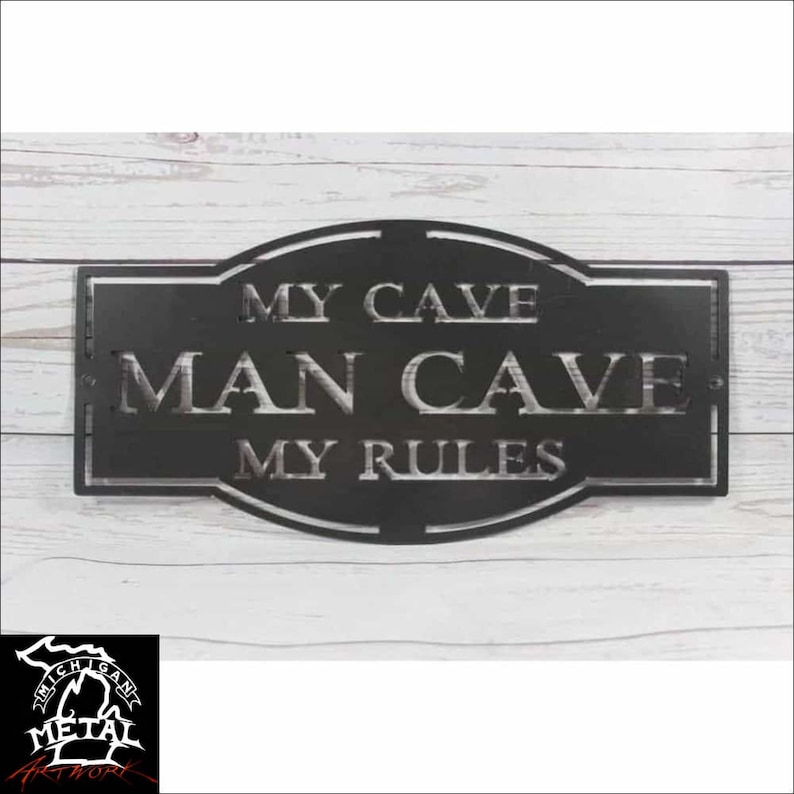 My Man Cave Metal Wall Art Sign - Etsy