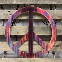 Peace Symbol Metal Wall Art - Etsy