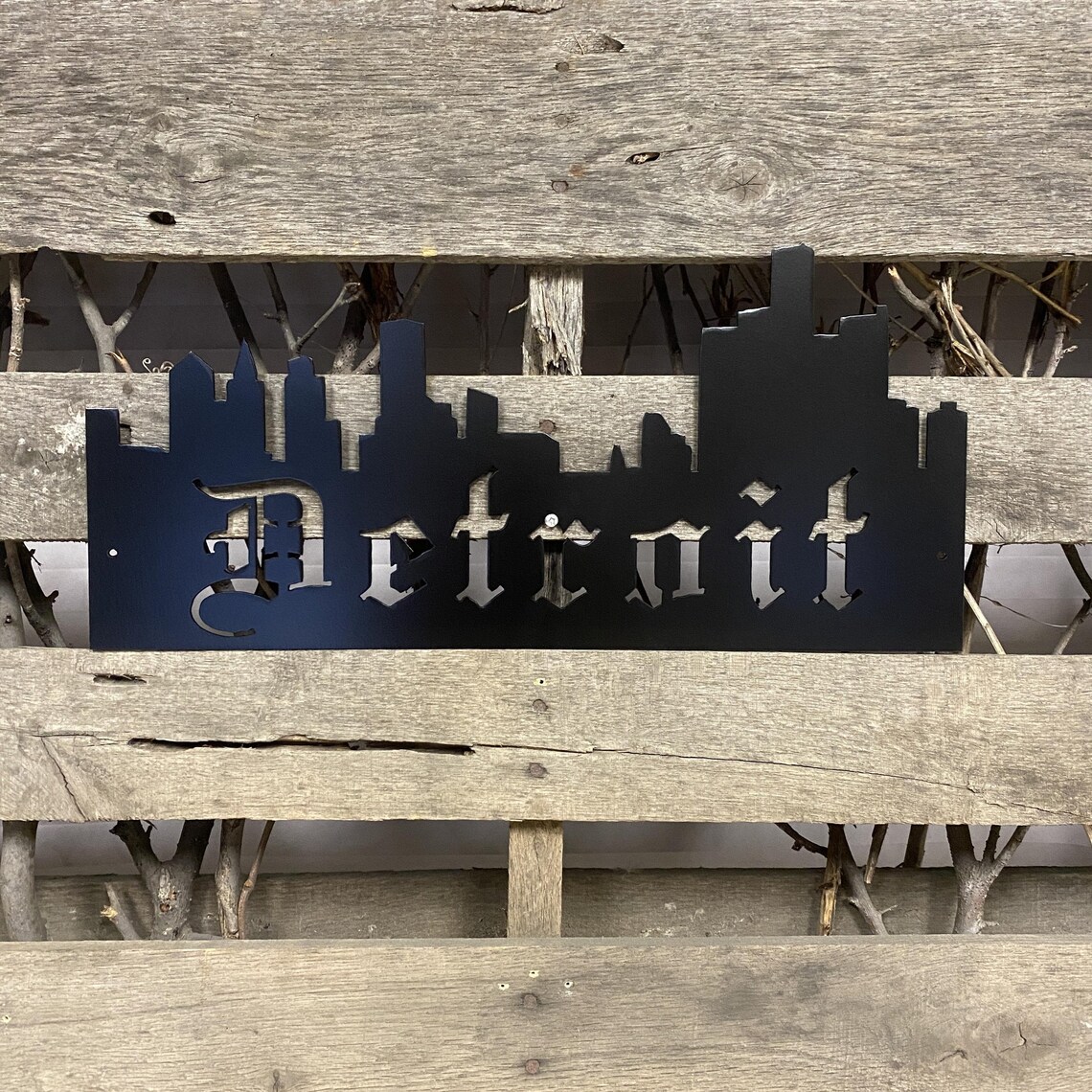 Detroit Skyline Metal Wall Art - Etsy