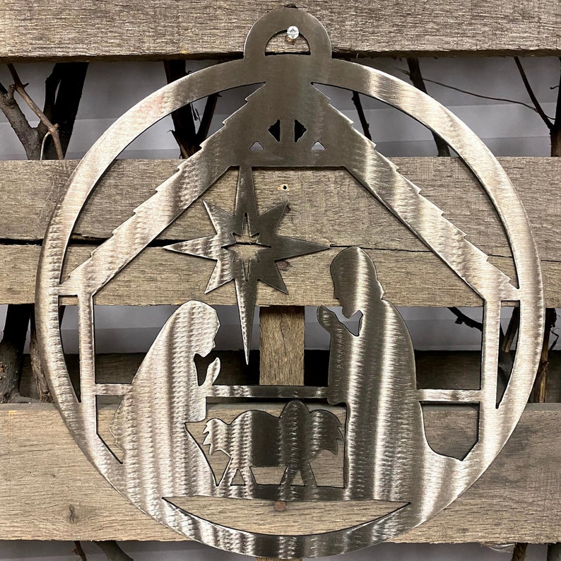 Nativity Scene Metal Wall Art | Etsy