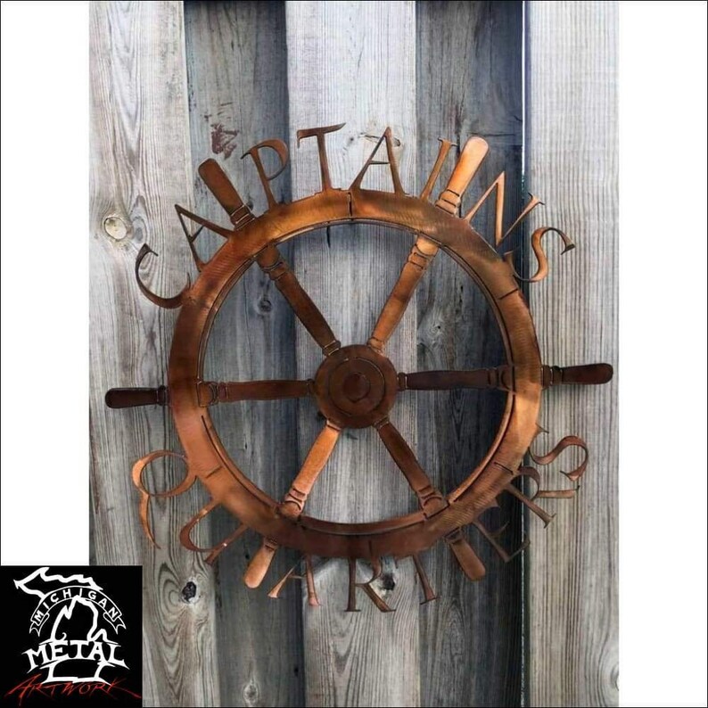 Captains Wheel Metal Wall Art - Etsy