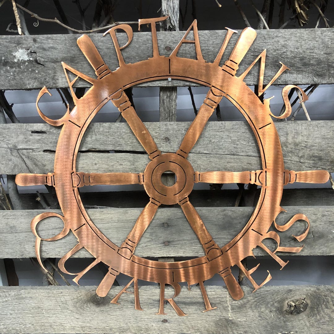 Captains Wheel Metal Wall Art - Etsy