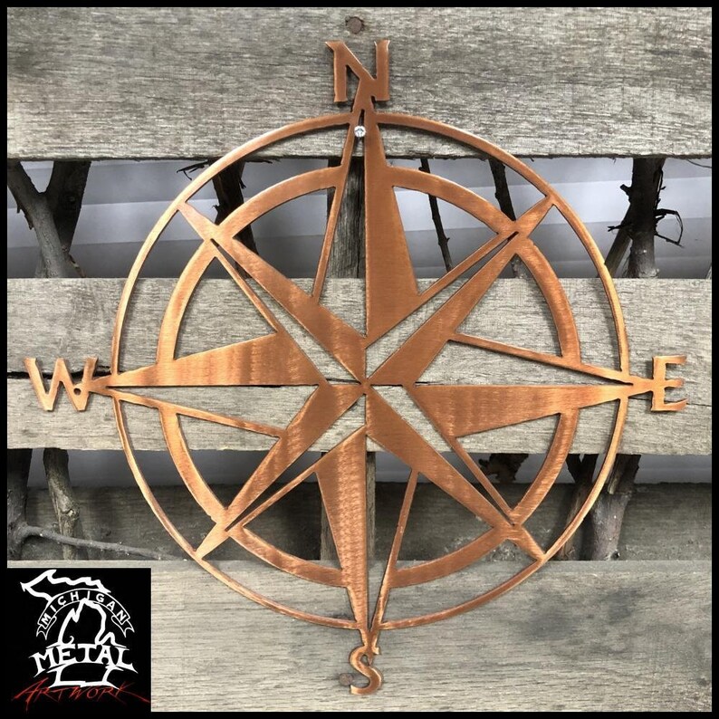 Nautical Compass Rose Metal Wall Art - Etsy