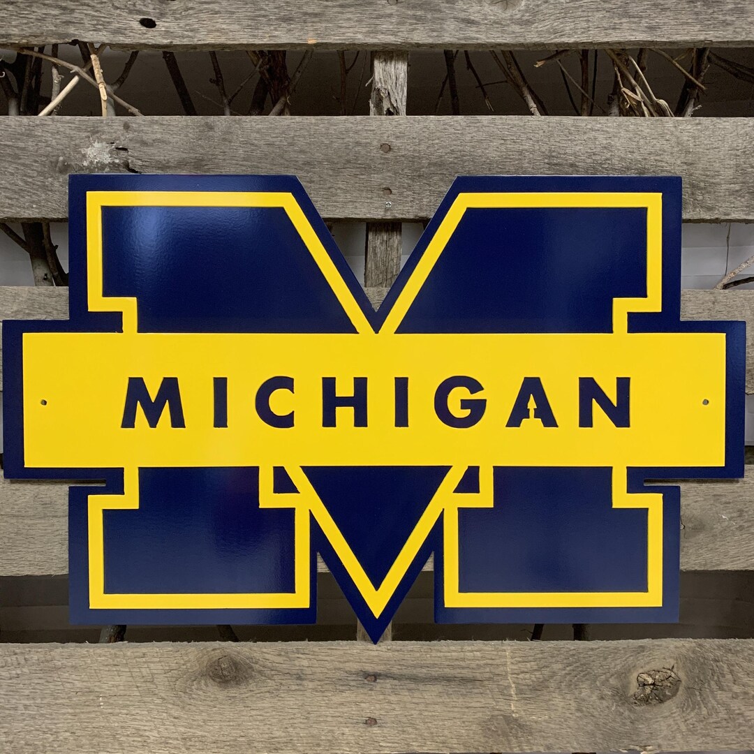 Michigan Wolverines (2 Piece) Metal Wall Art - Etsy