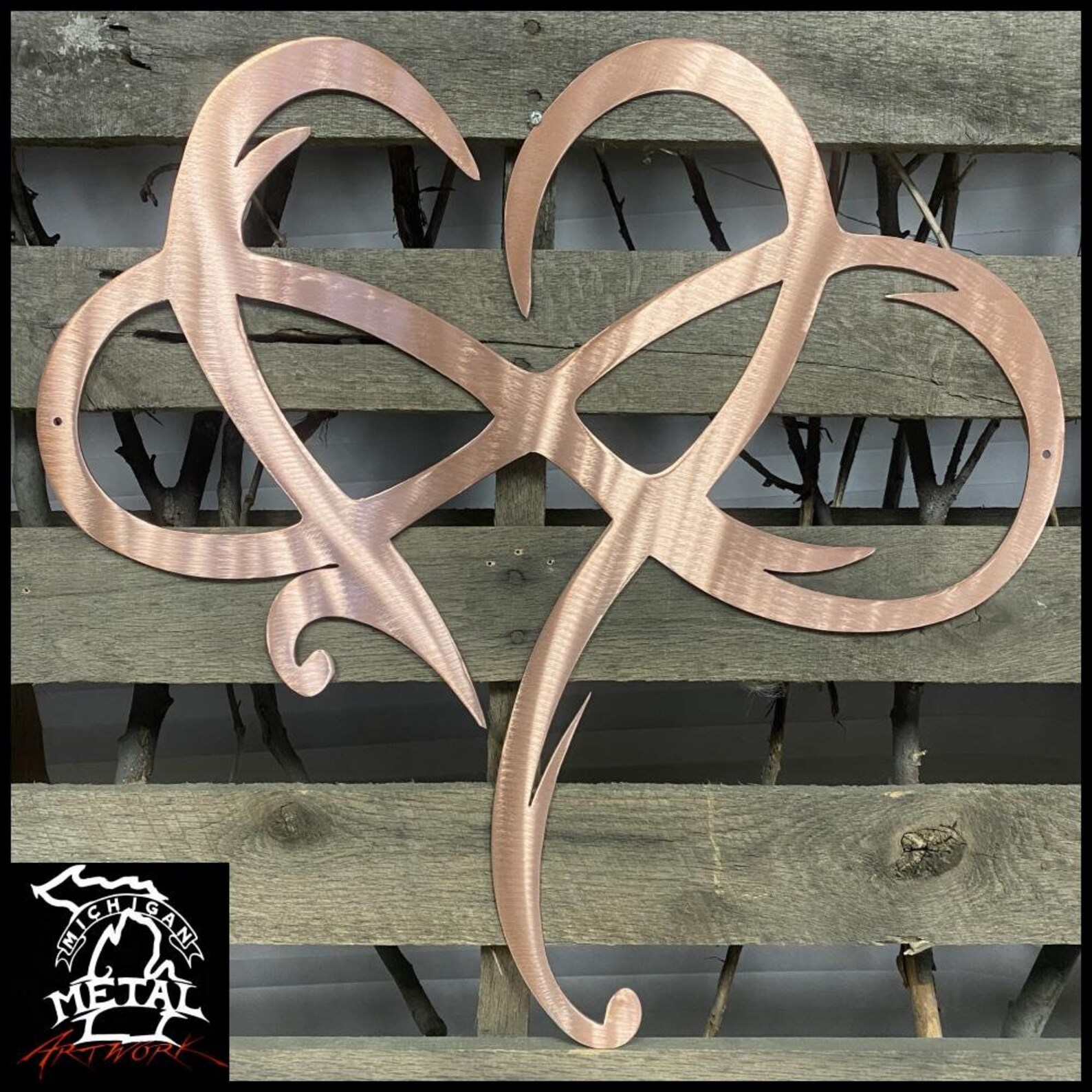 Infinity Heart Metal Wall Art - Etsy