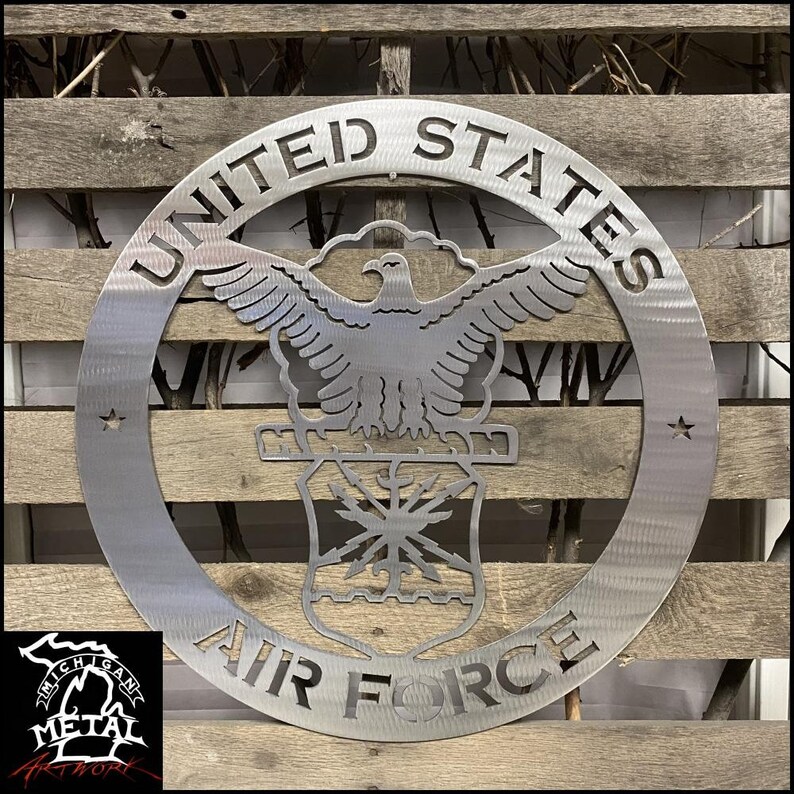 United States Air Force Metal Wall Art Logo - Etsy