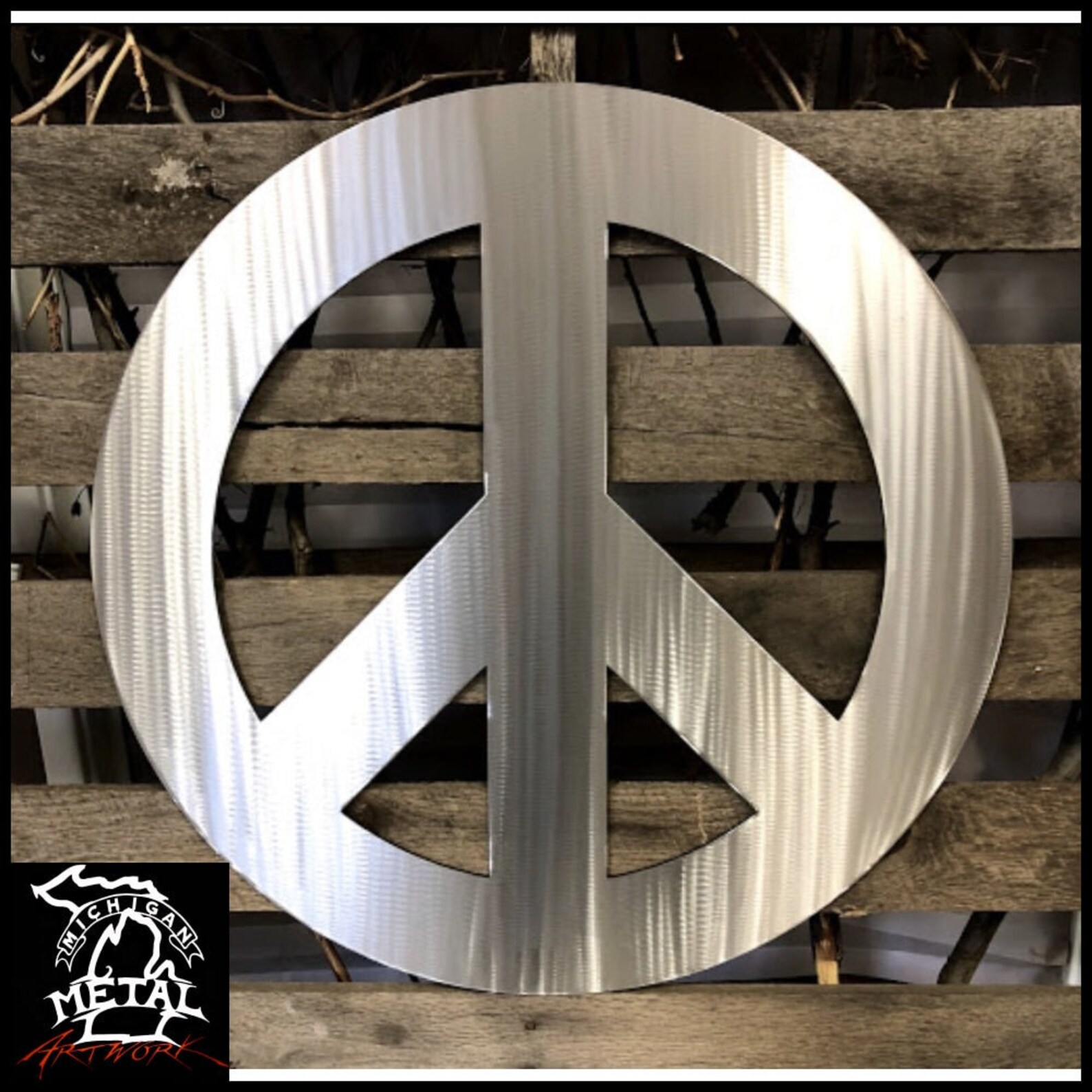 Peace Symbol Metal Wall Art - Etsy