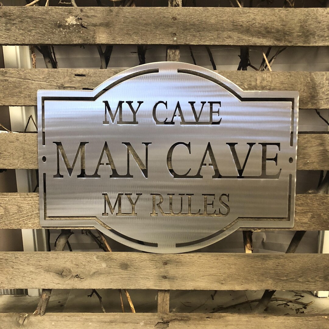 My Man Cave Metal Wall Art Sign - Etsy