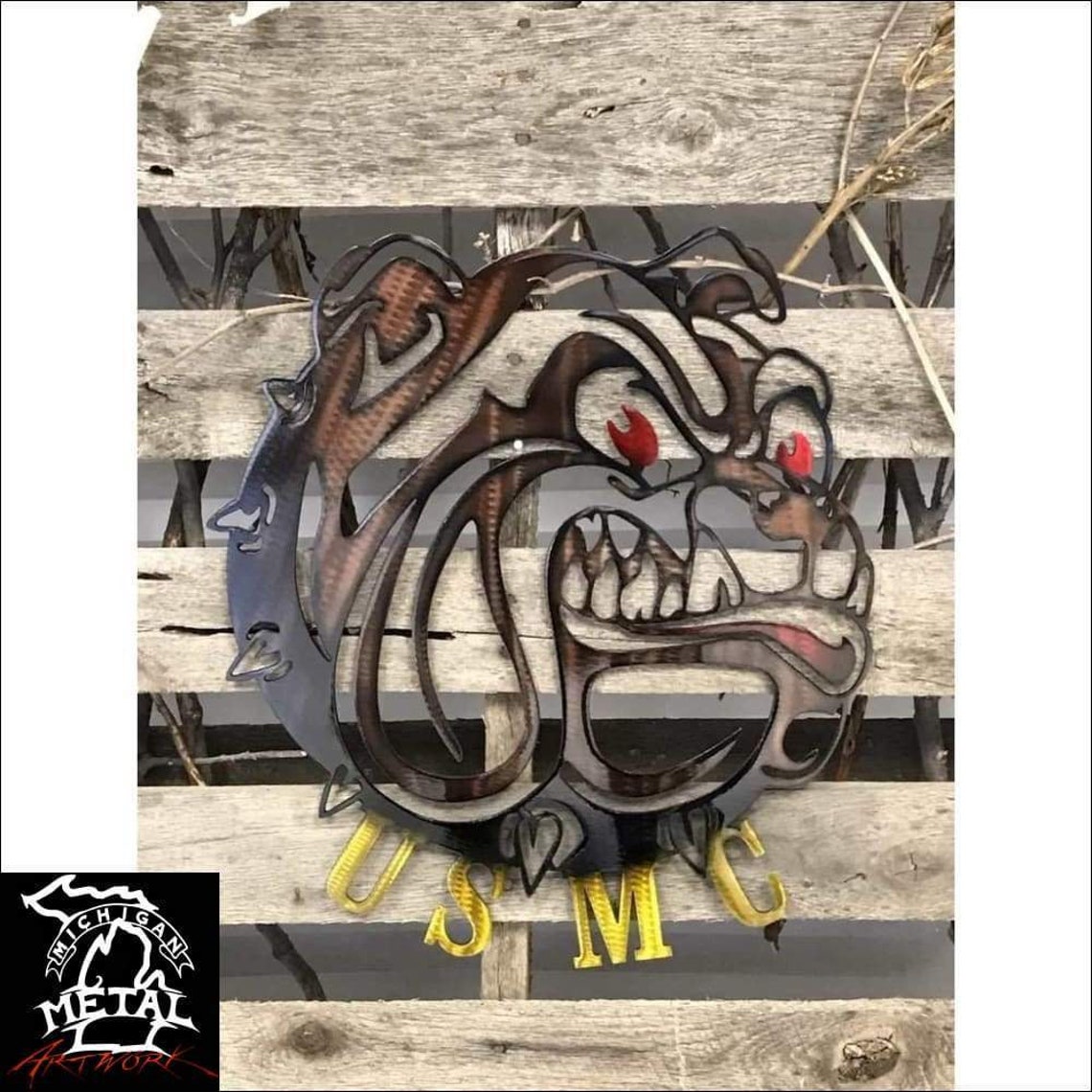 USMC Devildog Metal Wall Art - Etsy