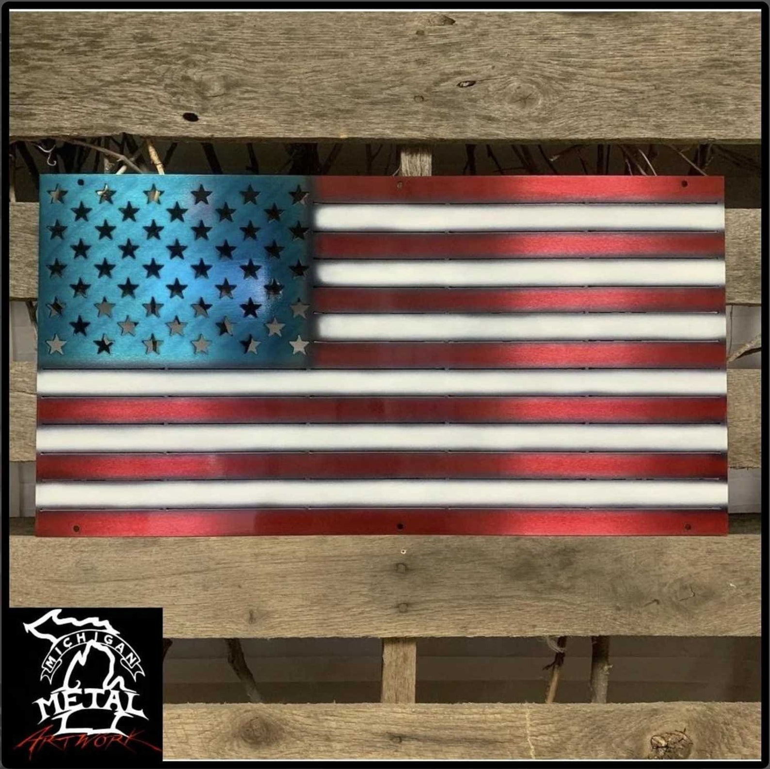 American Flag Metal Wall Art - Etsy