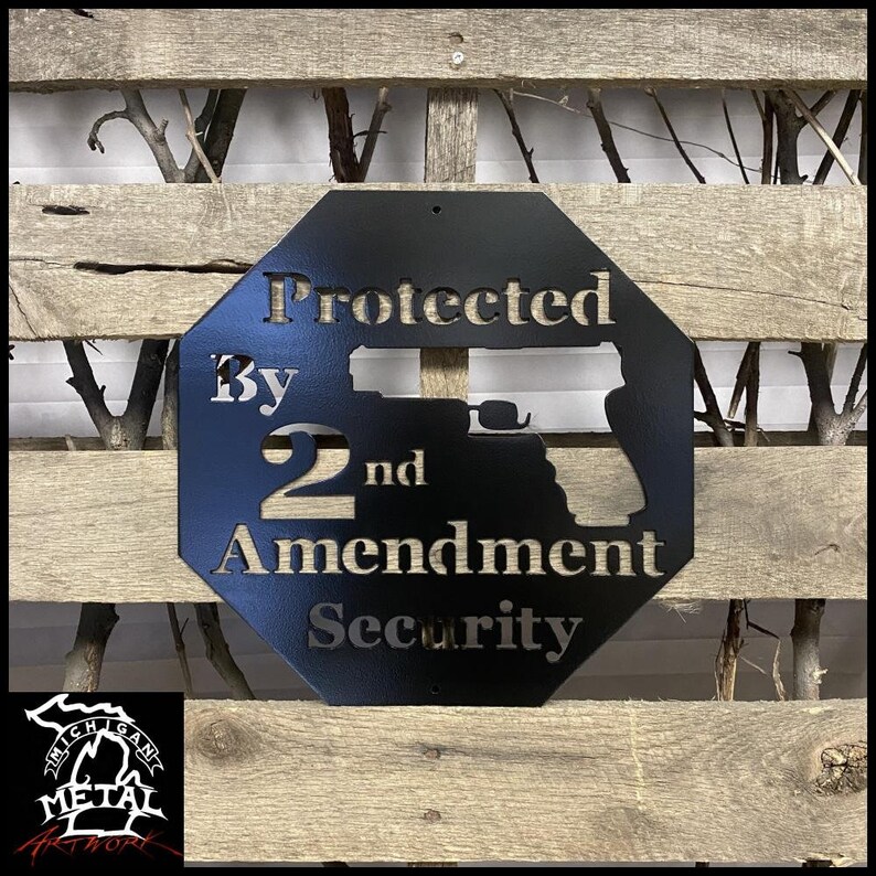 Protected by 2nd Amendment Metal Wall Art Sign - Etsy