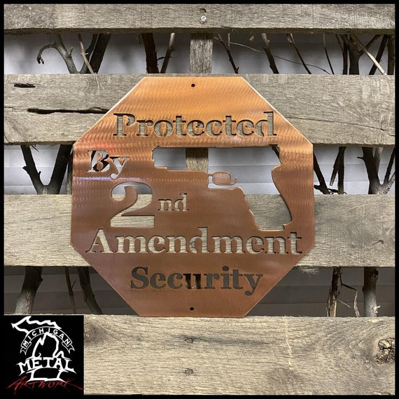 Protected by 2nd Amendment Metal Wall Art Sign - Etsy