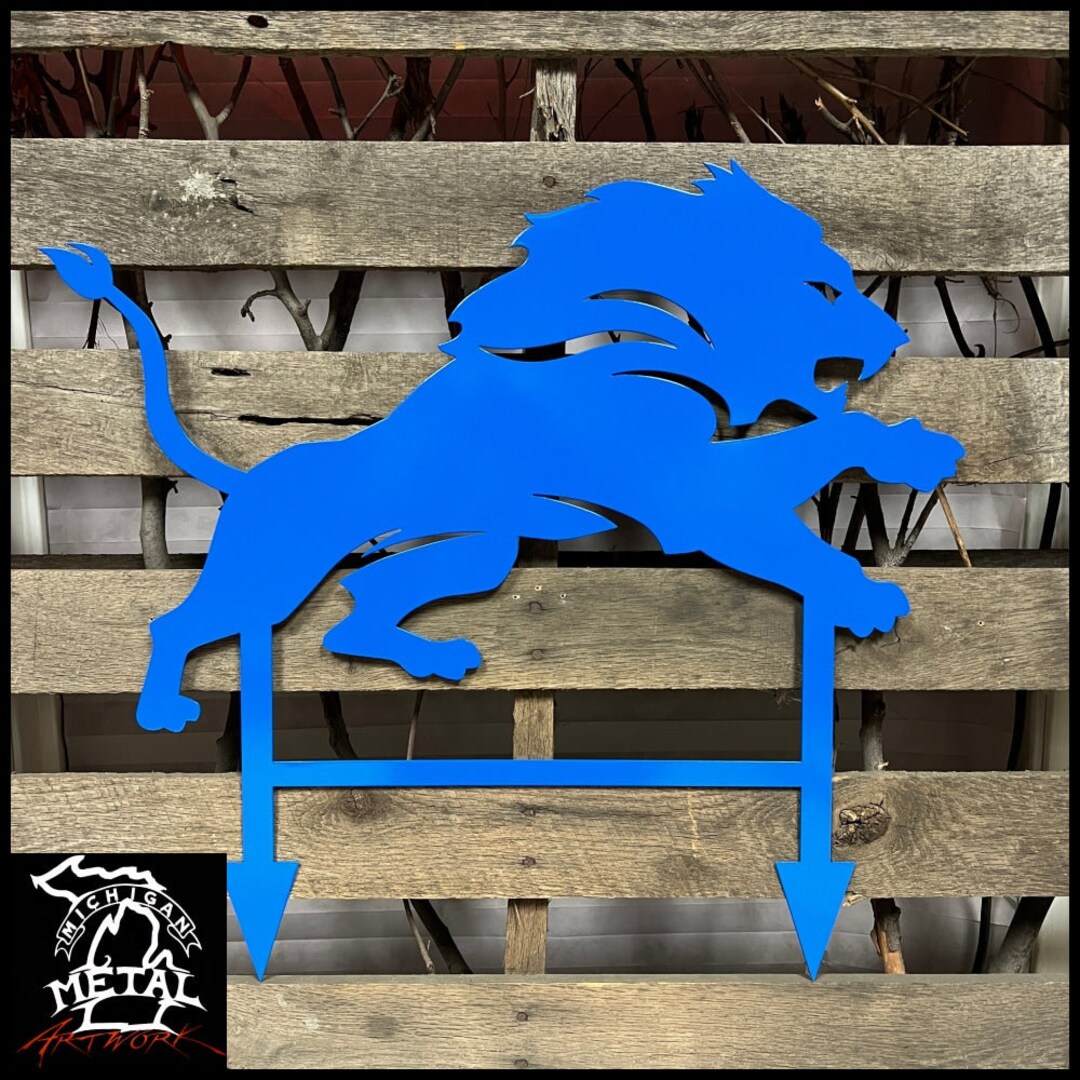 Detroit Lions Metal Yard Art - Etsy