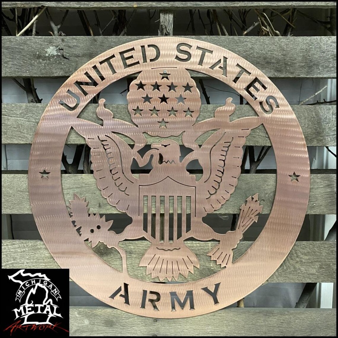 United States Army Metal Wall Art Logo | Etsy