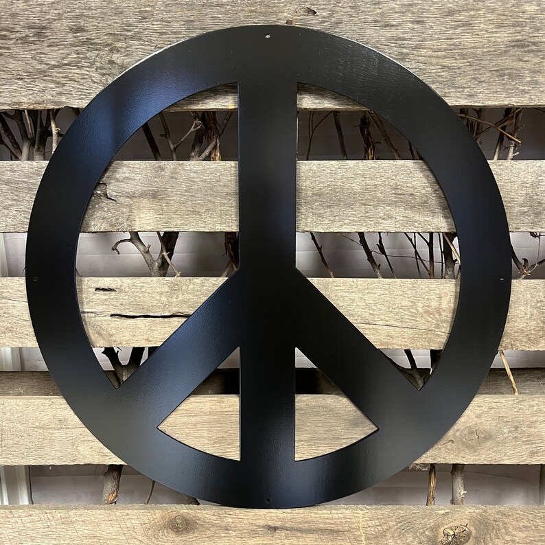 Peace Symbol Metal Wall Art - Etsy