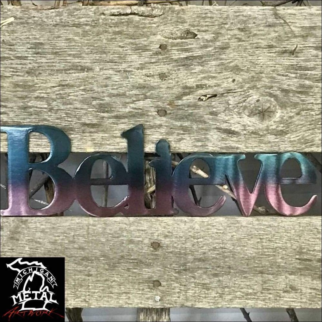 Believe Metal Wall Art - Etsy