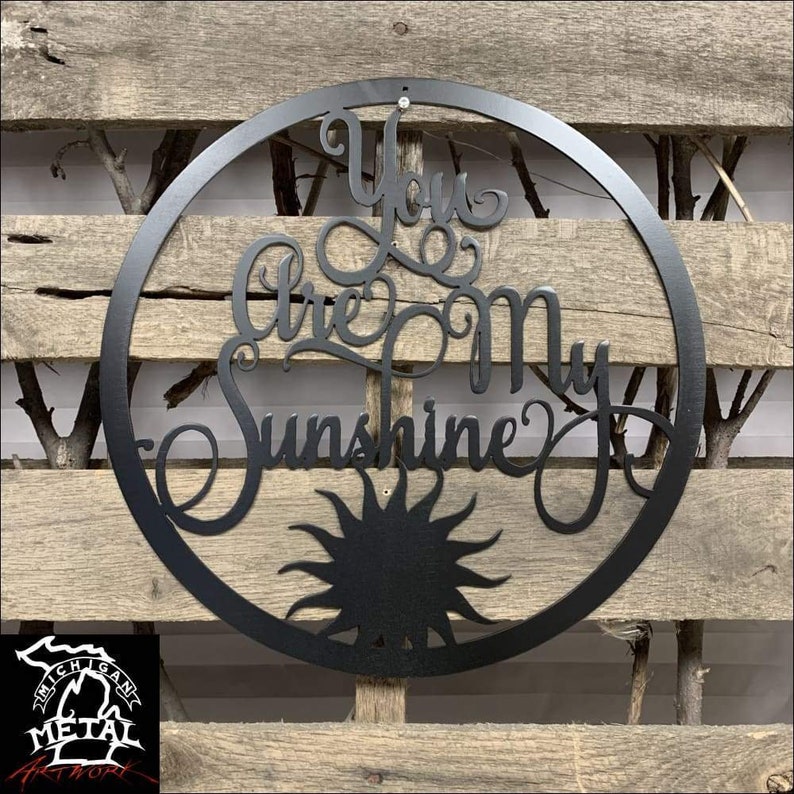You Are My Sunshine Metal Wall Art - Etsy