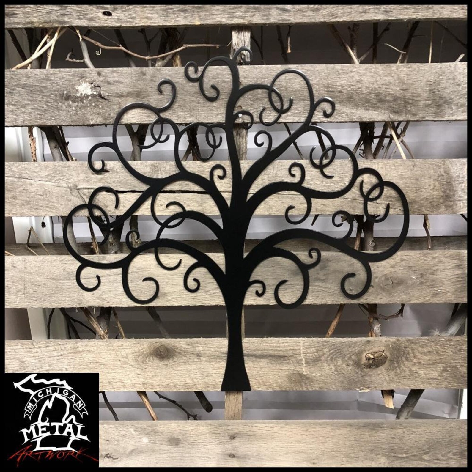 Curly Tree of Life Metal Wall Art - Etsy