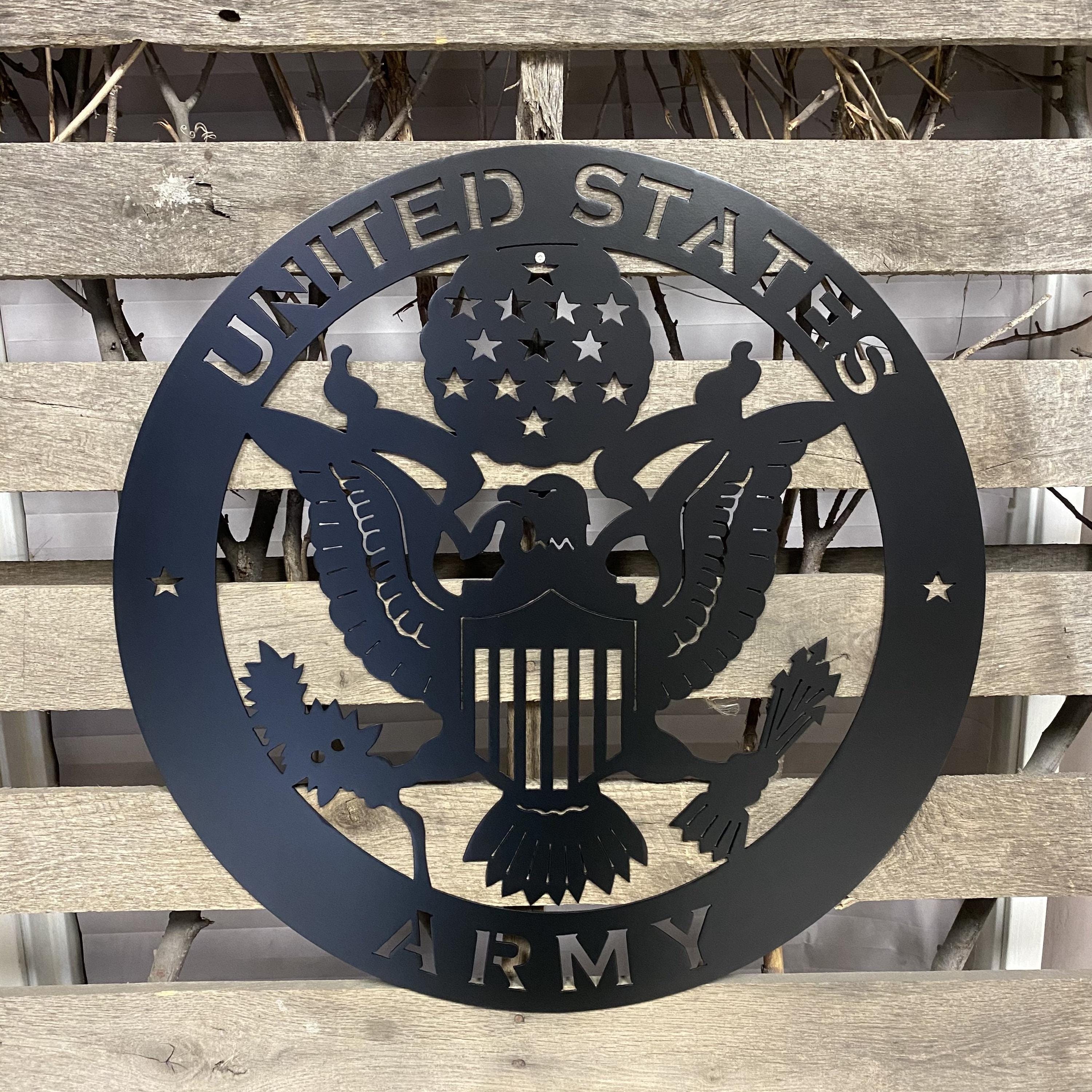United States Army Metal Wall Art Logo - Etsy