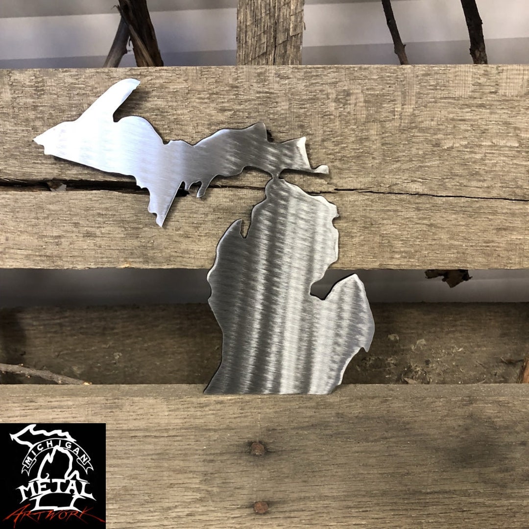 State of Michigan Metal Magnet - Etsy