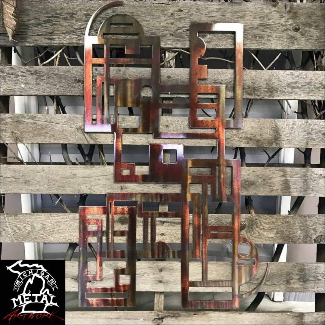 Abstract Metal Wall Art 8 - Etsy