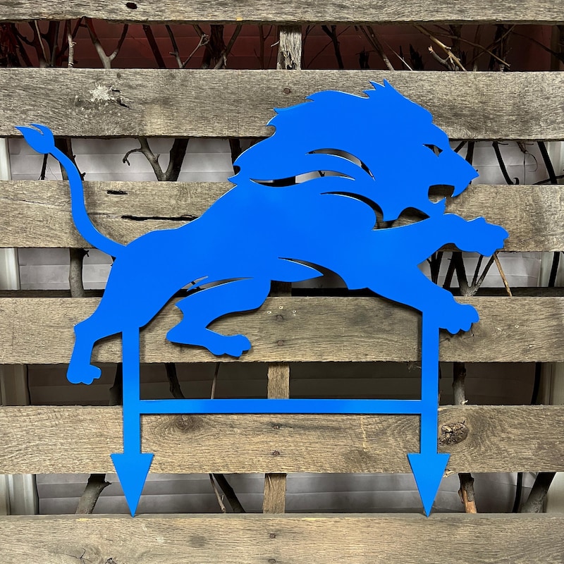 Metal Lions Yard Sign - Etsy