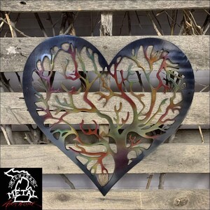 Heart Tree of Life Metal Wall Art - Etsy