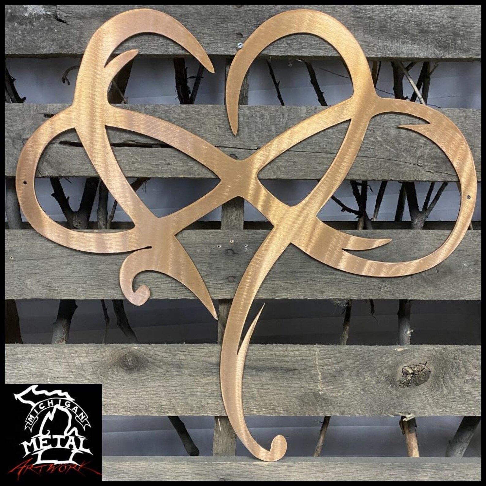 Infinity Heart Metal Wall Art - Etsy