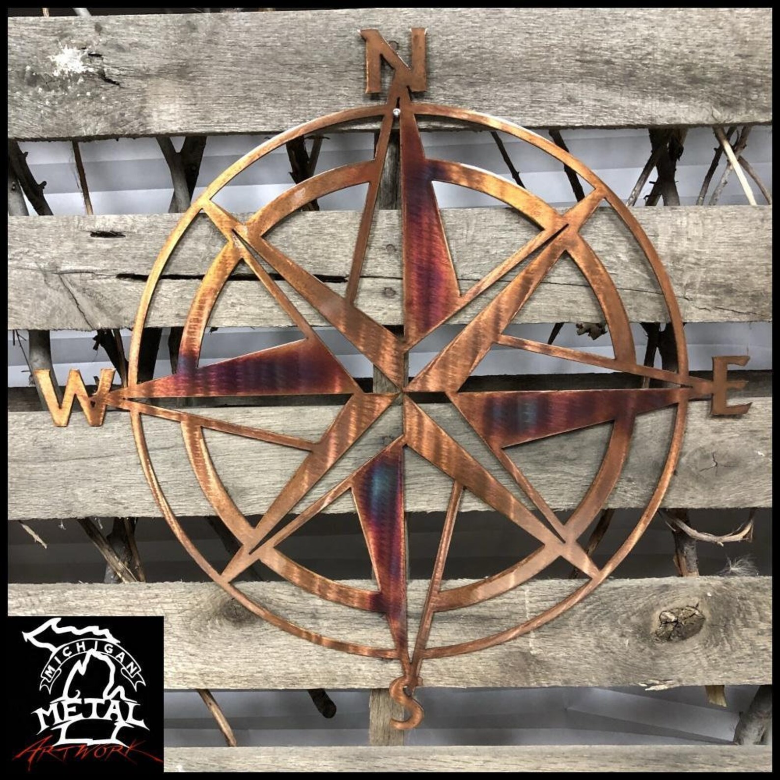 Nautical Compass Rose Metal Wall Art - Etsy